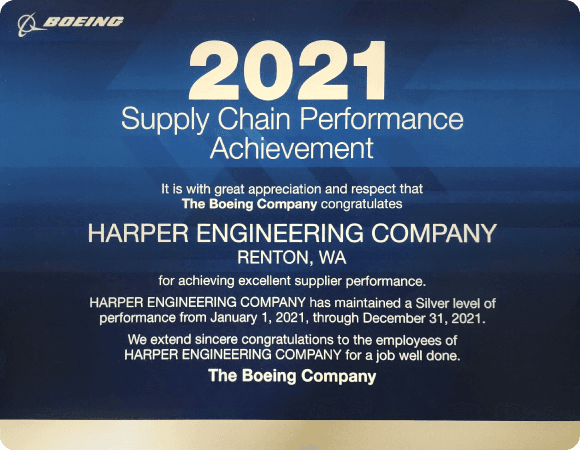 Achievements - Harper Engineering Co.